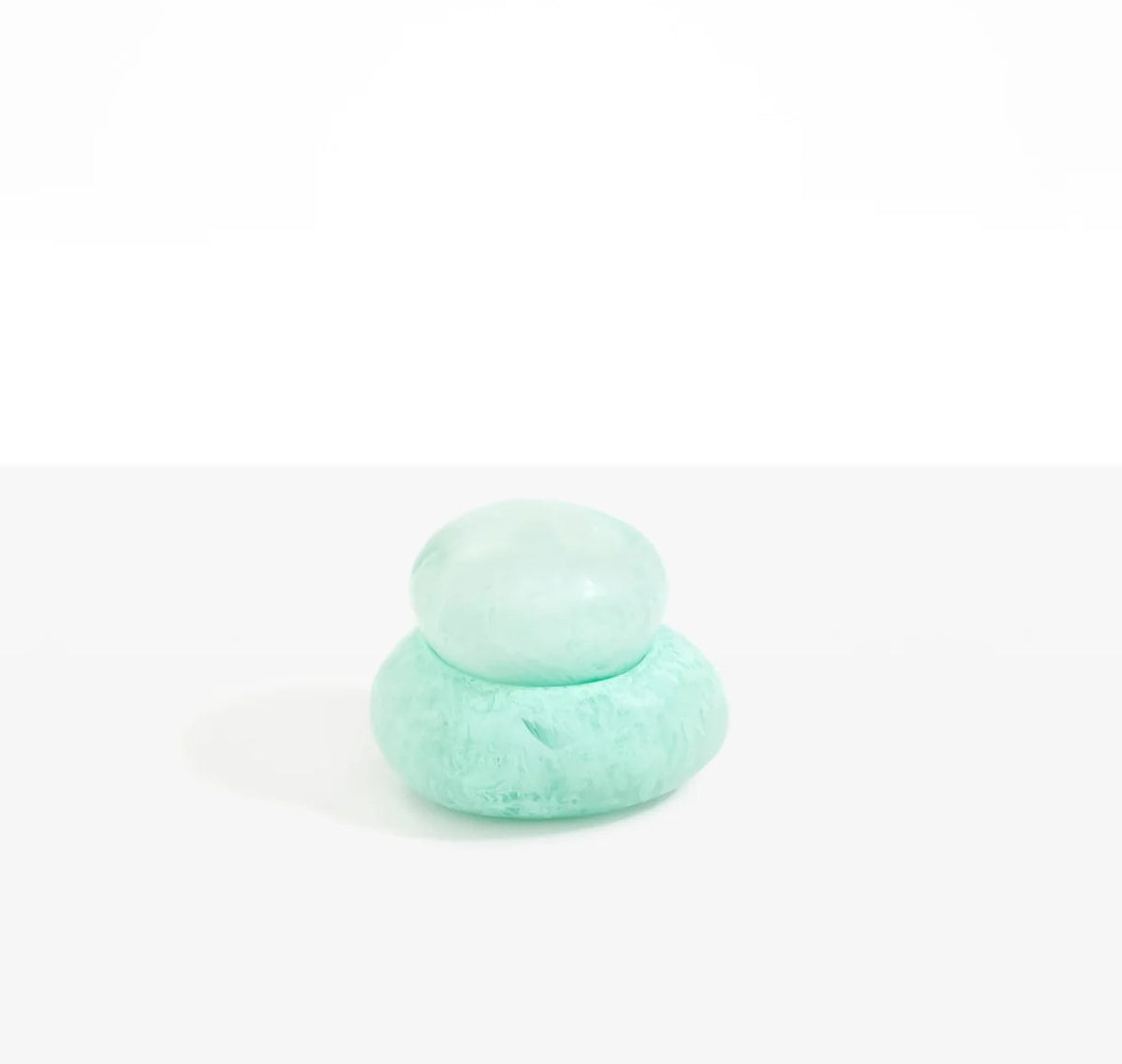 Medium Resin Pebble Jar | Mint | 9x10.5cm | Dinosaur Designs – Me & Mimi